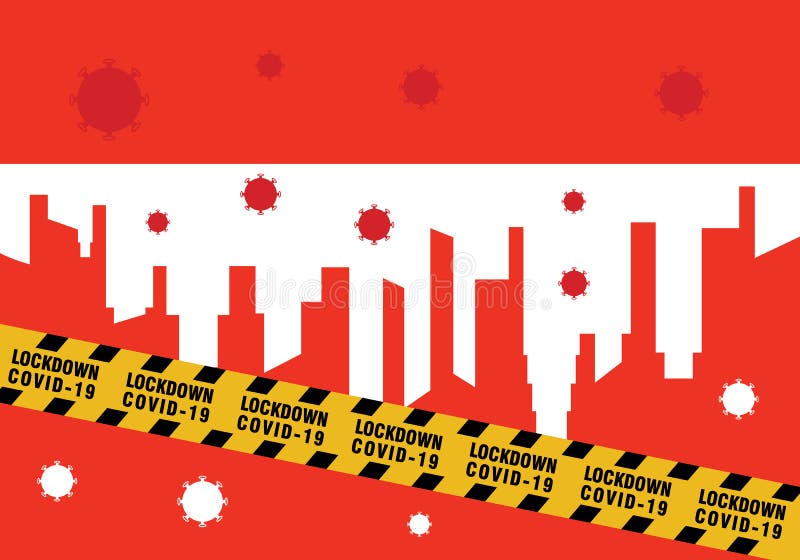 Lockdown City Covid-19 Corona Virus Background Template Stock Vector ...