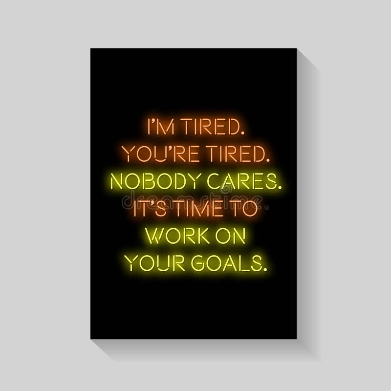 If You Get Tired Neon Signs Style Text Vector Stock Vector ...