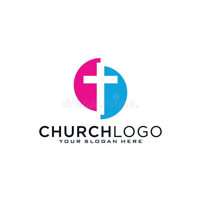 Church Logo. Christian Symbols. the Cross of Jesus, the Fire of the ...