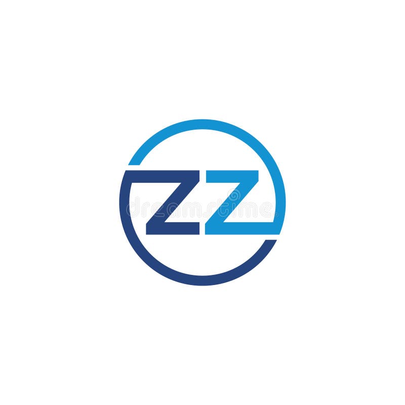 Letter Z ZZ Logo Design Simple Vector Stock Vector - Illustration of ...