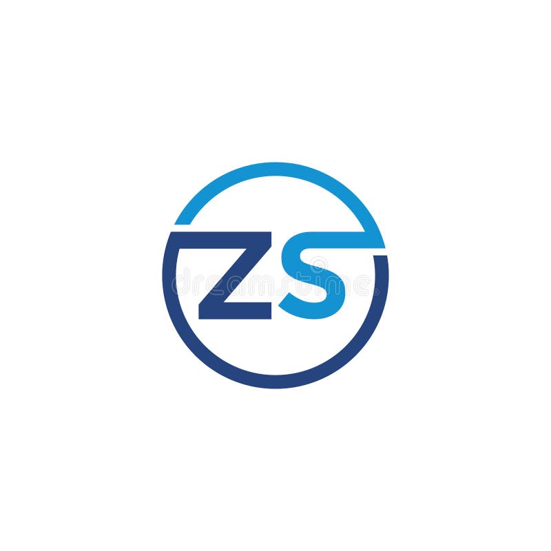ZS Letter Logo Icon Design Template Elements Stock Vector ...
