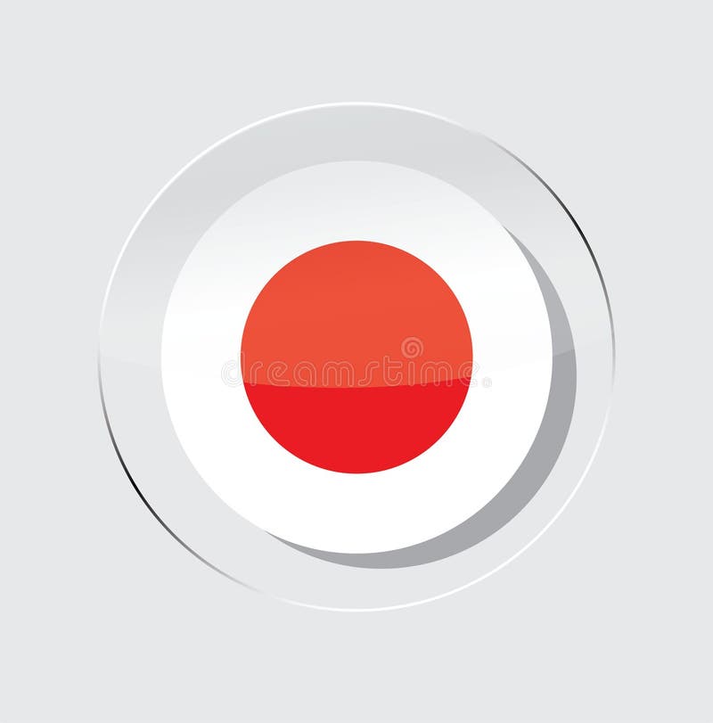Circle Icon Vector Illustration of Japanese Country Flag Stock Vector ...