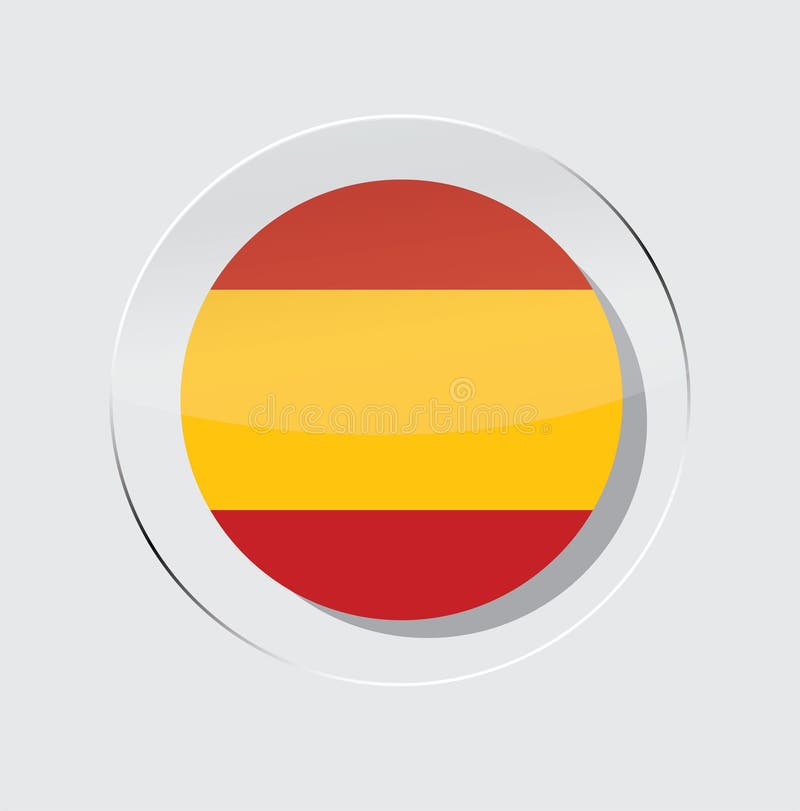 Circle Icon Vector Illustration of Spanish Country Flag Stock Vector ...