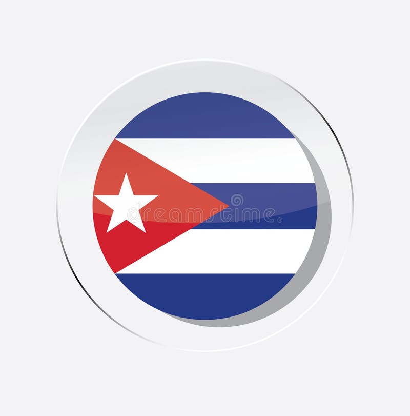 Circle Icon Vector Illustration of a Cuban Country Flag Stock Vector ...