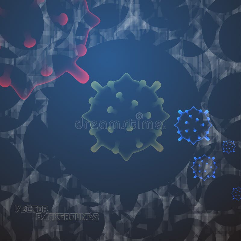 Geometry Colors Shapes Corona Virus Scene Stock Vector - Illustration ...