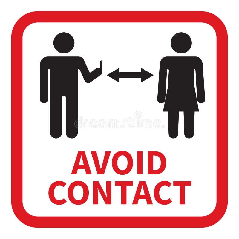 Avoid contact sign stock illustration. Illustration of protect - 179527668