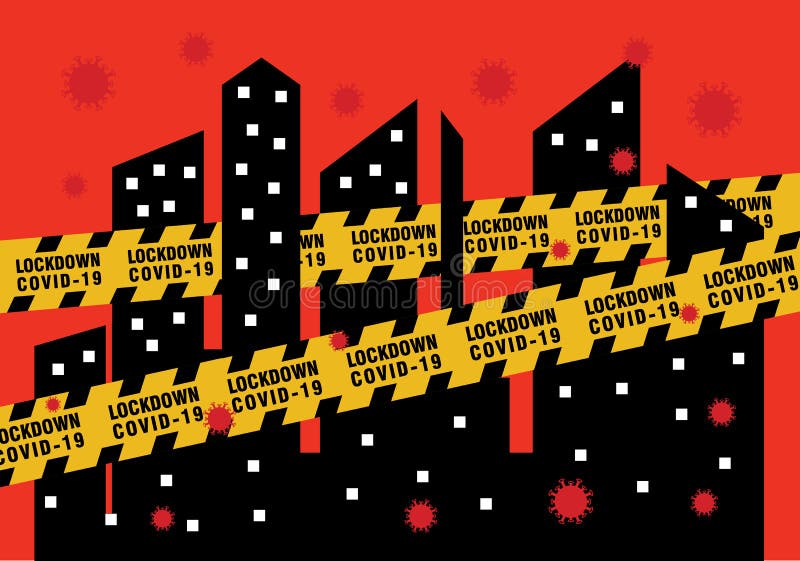 Lockdown City Covid-19 Corona Virus Background Template Stock Vector ...