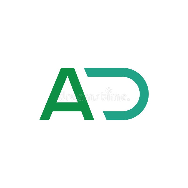 Letter AD Logo Design Template Elements Stock Vector - Illustration of ...