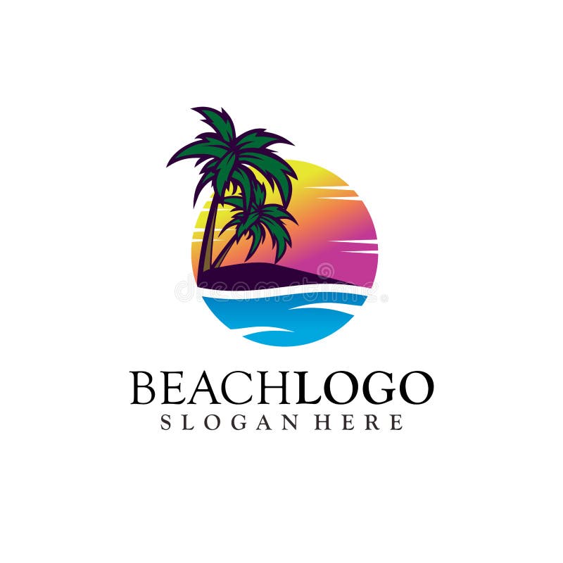 Beach Traveling Logo Template Vector. the Logo of the Trip To the Beach ...