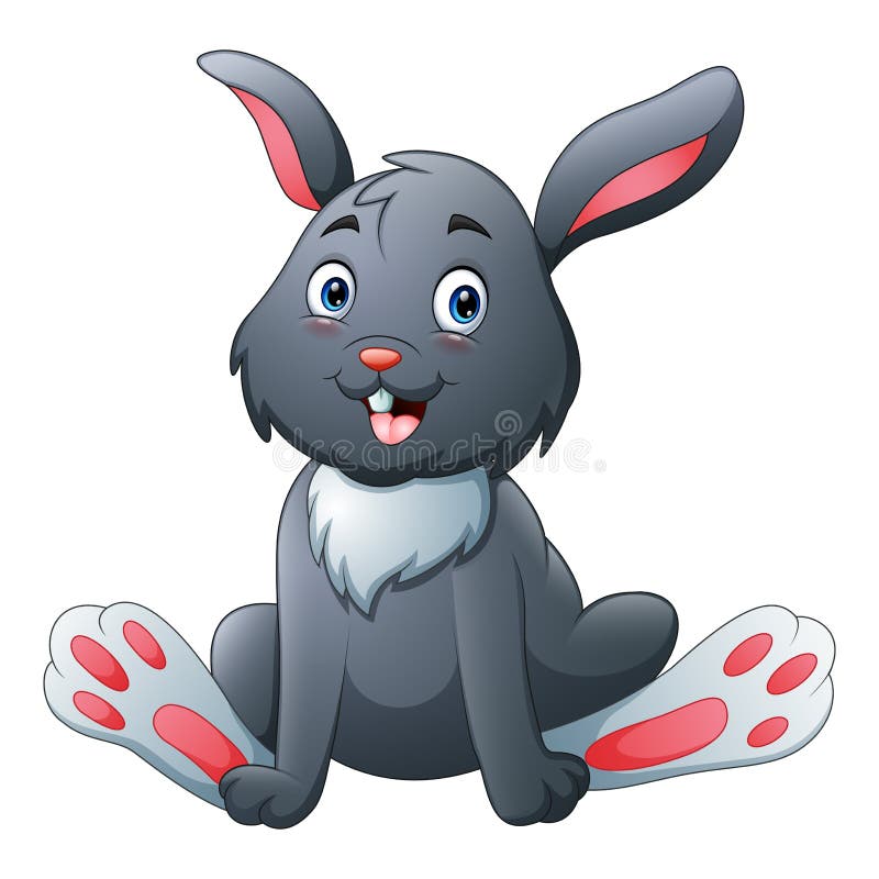 Cute Little Bunny Cartoon Sitting Stock Illustrations – 2,563 Cute ...