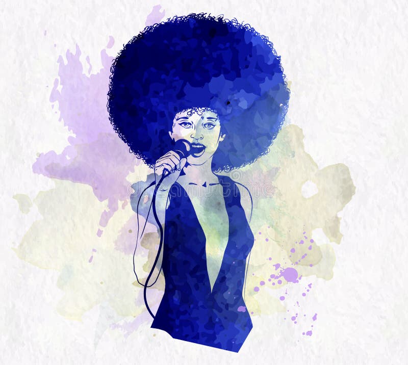 Female Jazz Singer Watercolor Stock Illustrations – 33 Female Jazz ...