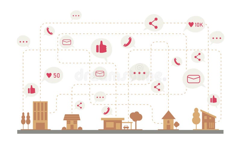 Stay connected together stock vector. Illustration of house - 179830895