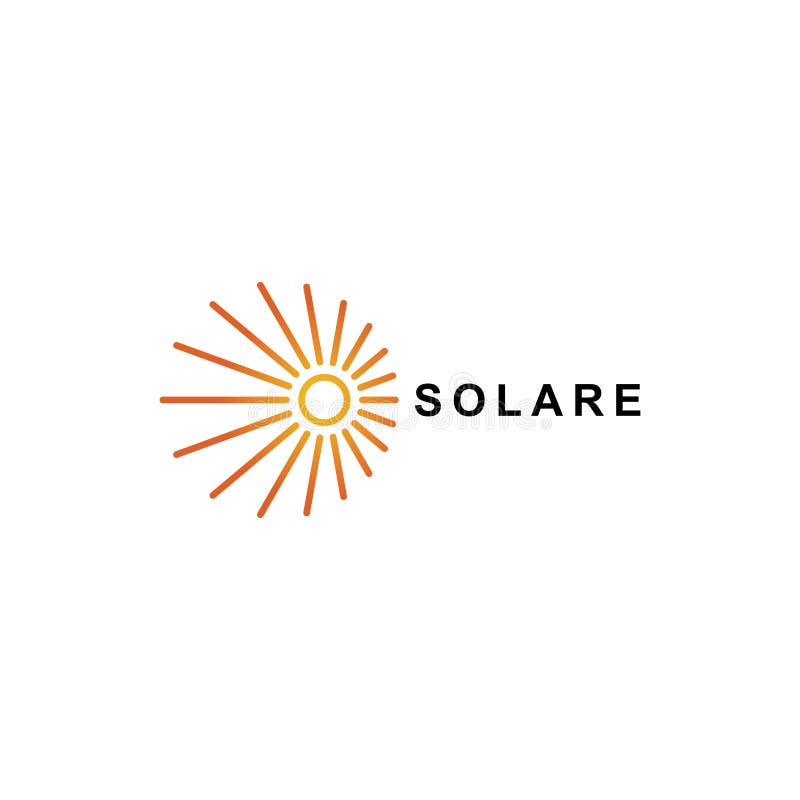 Solar Logo Design Vector Template Stock Vector - Illustration of ...