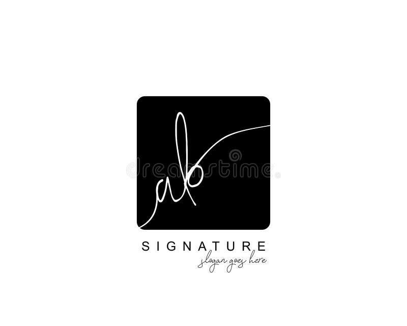 Initial AB Signature Logo Template Vector Stock Vector - Illustration ...