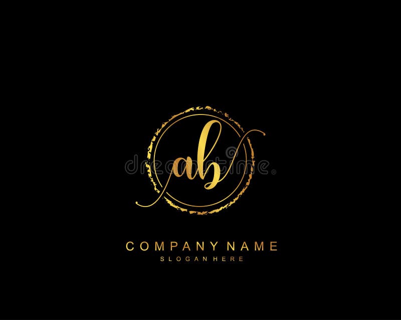 Initial AB Signature Logo Template Vector Stock Vector - Illustration ...
