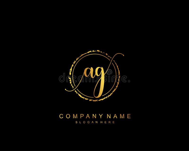 Initial AG Signature Logo Template Vector Stock Vector - Illustration ...