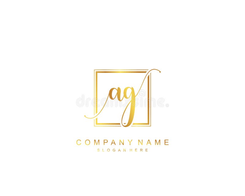 Initial AG Signature Logo Template Vector Stock Vector - Illustration ...