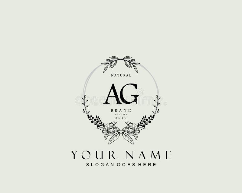 Letter AG Signature Logo Template Vector Stock Vector - Illustration of ...