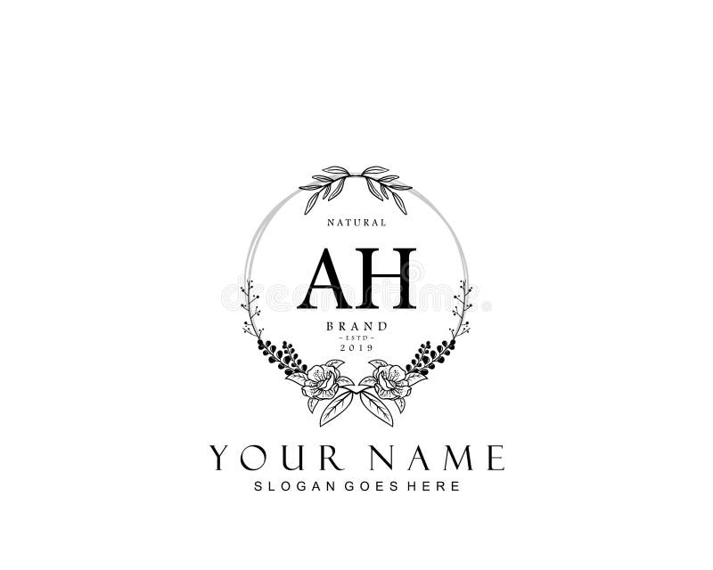 Initial AH Signature Logo Template Vector Stock Vector - Illustration ...