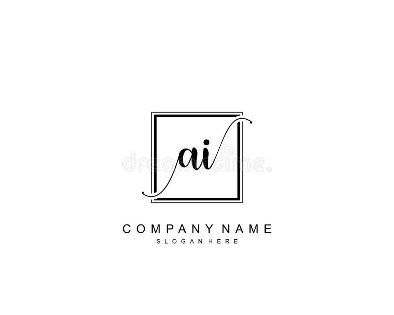 Initial AI Signature Logo Template Vector Stock Vector - Illustration ...