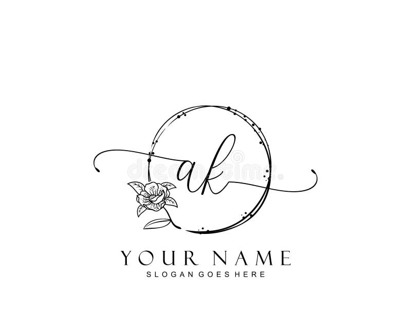 Initial AK Signature Logo Template Vector Stock Vector - Illustration ...