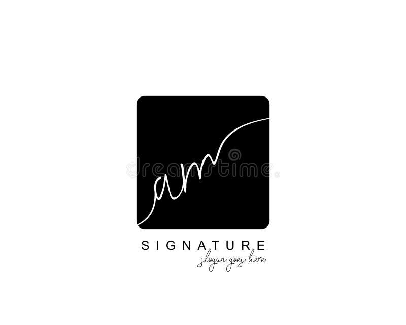 Initial am Signature Logo Template Vector Stock Vector - Illustration ...