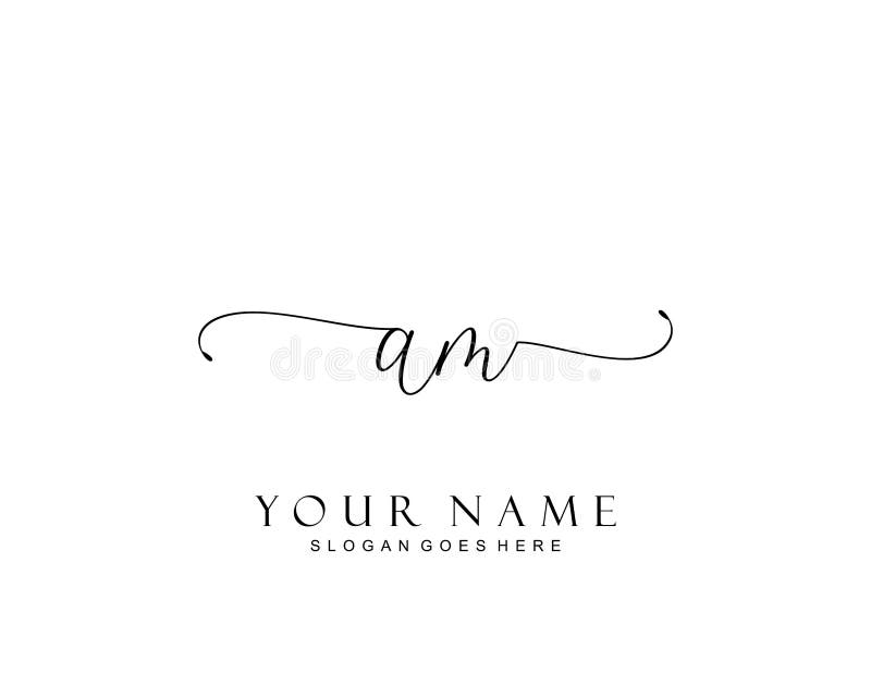 Initial am Signature Logo Template Vector Stock Vector - Illustration ...