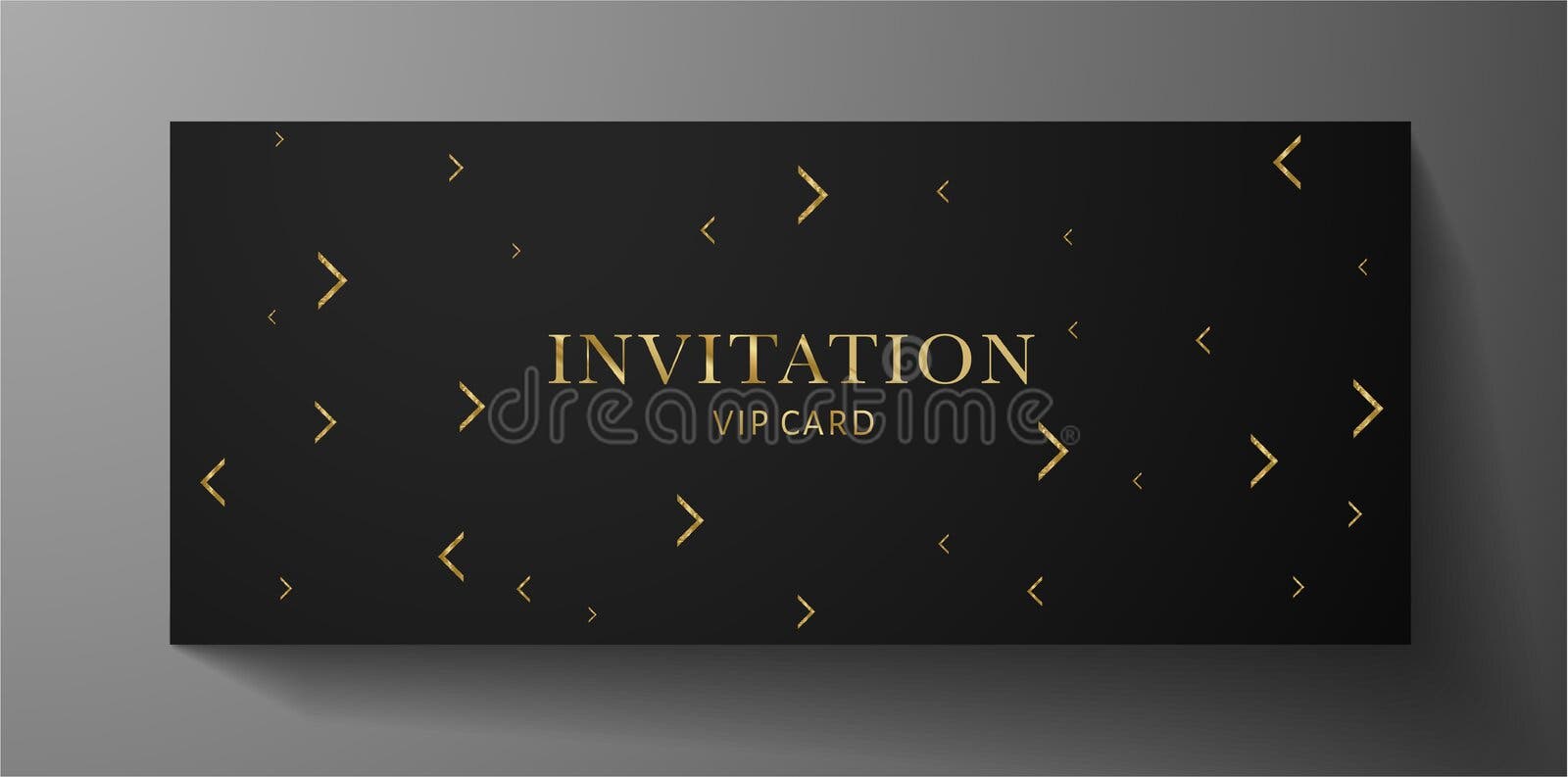 Luxurious VIP Invitation Template with Gold Abstract Texture, Black ...