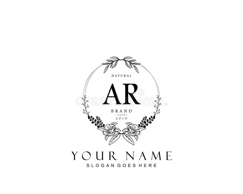 Initial AR Signature Logo Template Vector Stock Vector - Illustration ...