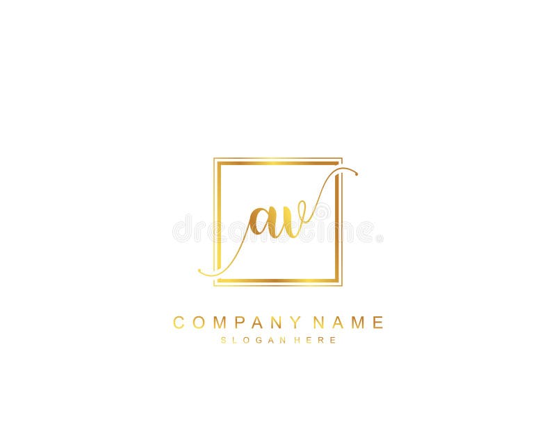 Initial AV Signature Logo Template Vector Stock Vector - Illustration ...