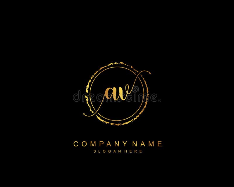 Initial AV Signature Logo Template Vector Stock Vector - Illustration ...