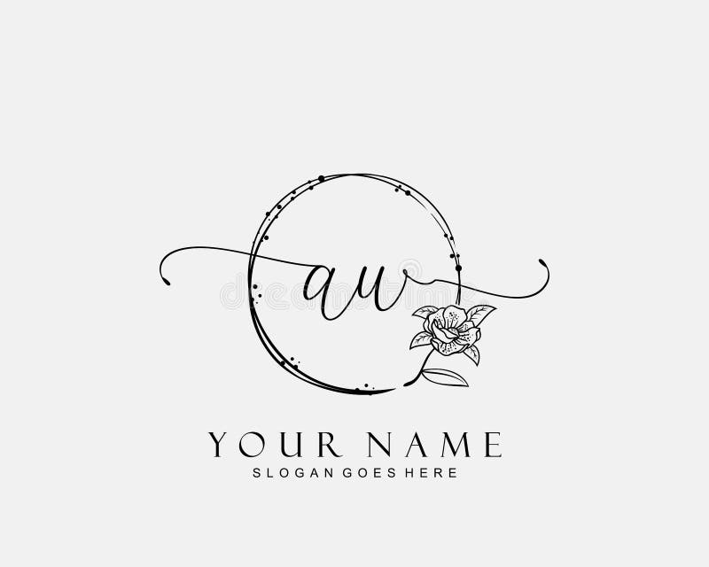 Initial AW Signature Logo Template Vector Stock Vector - Illustration ...