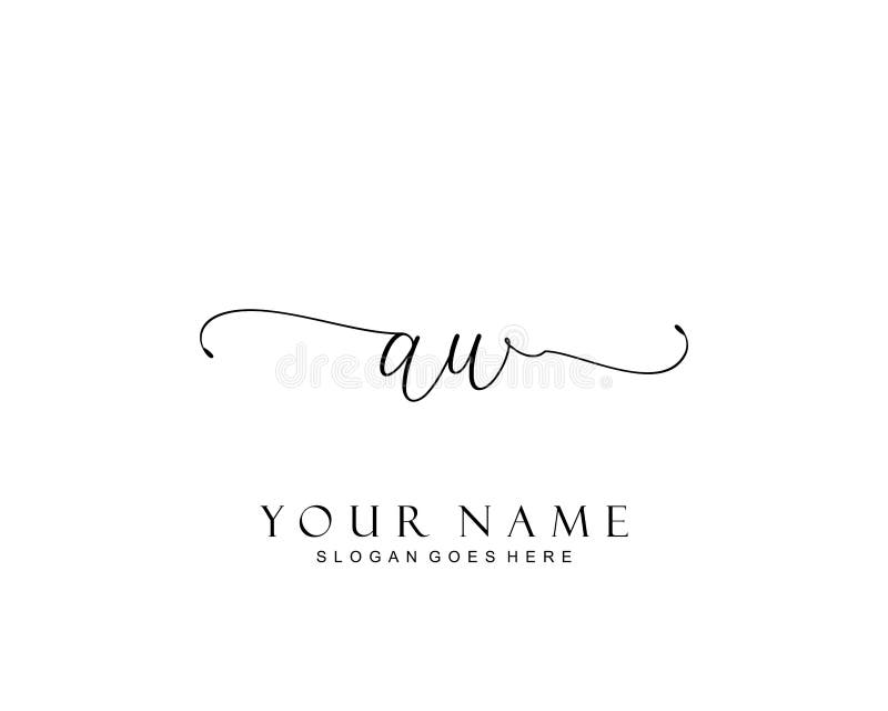 Initial AW Signature Logo Template Vector Stock Vector - Illustration ...