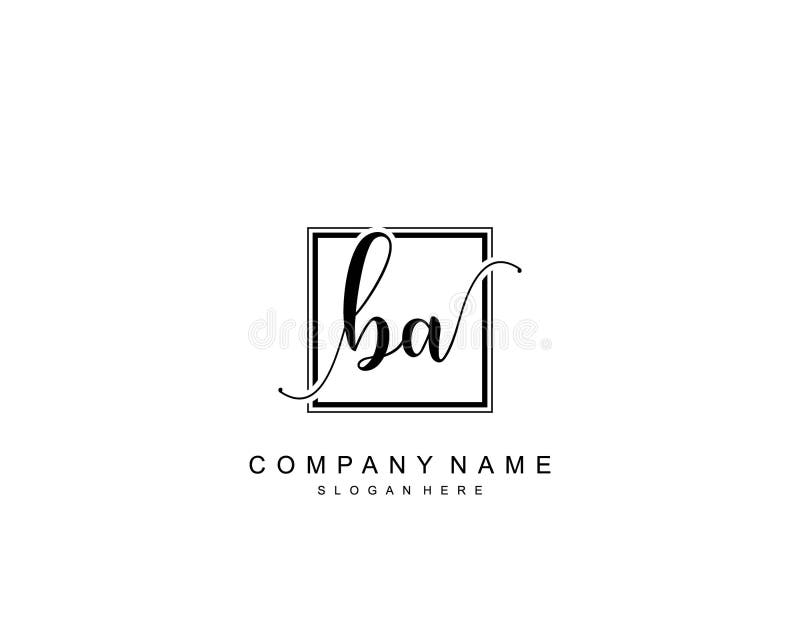 Initial BA Signature Logo Template Vector Stock Vector - Illustration ...