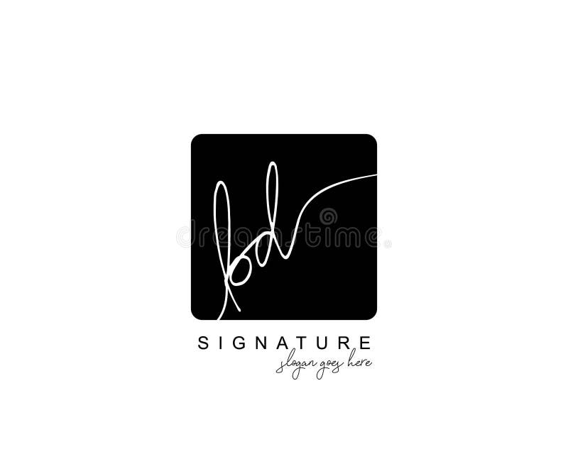 Initial BD Signature Logo Template Vector Stock Vector - Illustration ...