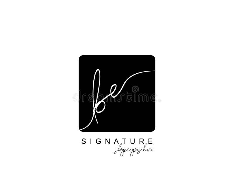 Initial BE Signature Logo Template Vector Stock Vector - Illustration ...