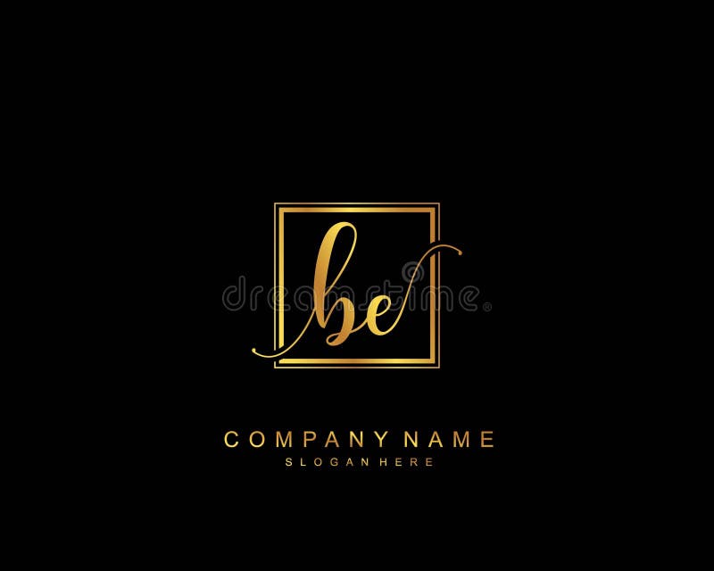 Initial BE Signature Logo Template Vector Stock Vector - Illustration ...