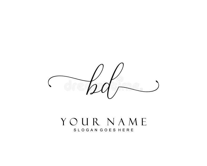 Initial BD Signature Logo Template Vector Stock Vector - Illustration ...