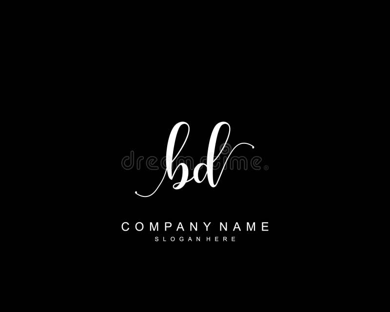 Initial BD Signature Logo Template Vector Stock Vector - Illustration ...