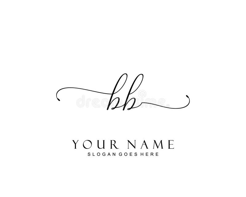 Initial BB Signature Logo Template Vector Stock Vector - Illustration ...