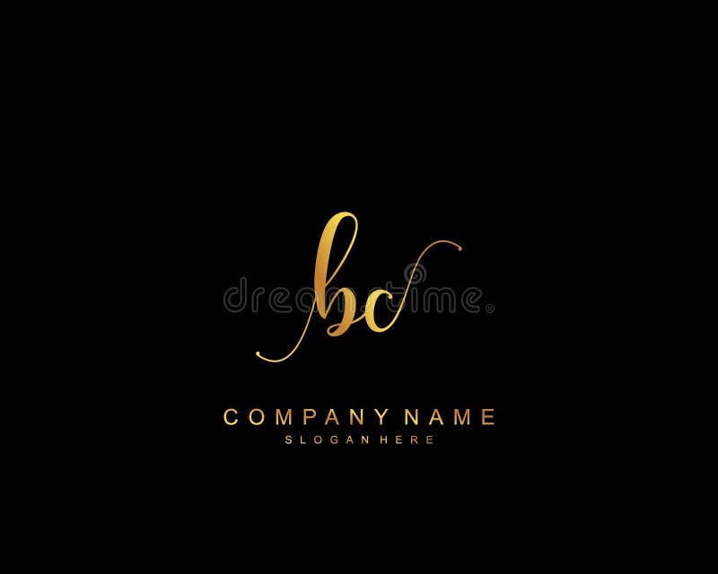 Initial BC Signature Logo Template Vector Stock Vector - Illustration ...
