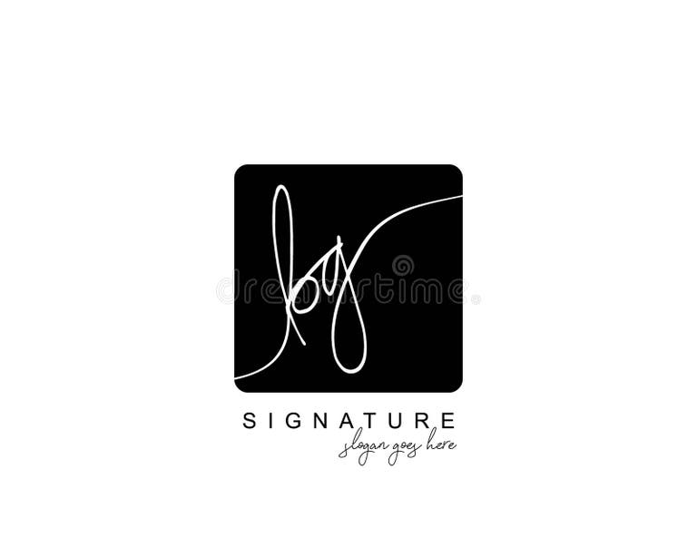 Initial Bg Signature Logo Template Vector Stock Vector - Illustration ...