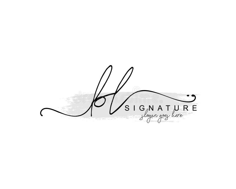 Initial BL Signature Logo Template Vector Stock Vector - Illustration ...