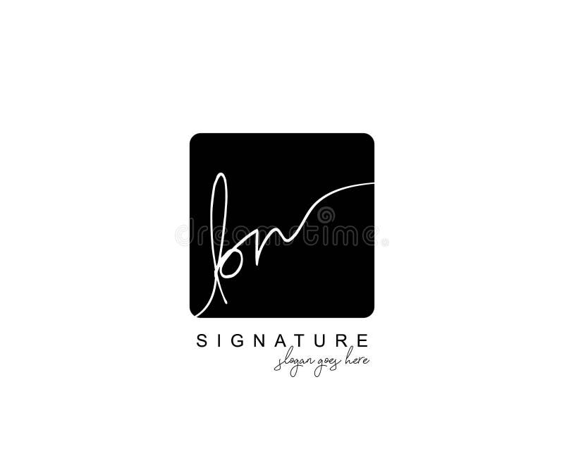 Initial BN Signature Logo Template Vector Stock Vector - Illustration ...
