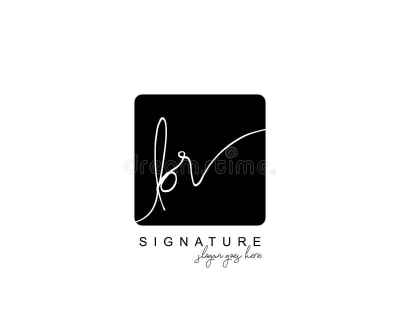 Initial BR Signature Logo Template Vector Stock Vector - Illustration ...
