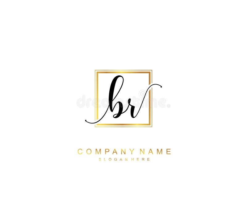 Initial BR Signature Logo Template Vector Stock Vector - Illustration ...