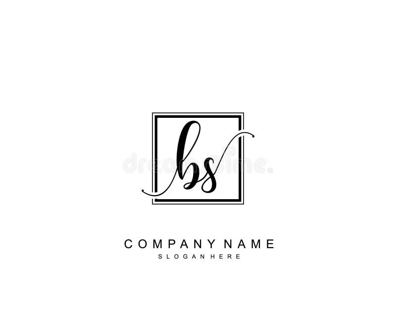 Initial BS Signature Logo Template Vector Stock Vector - Illustration ...