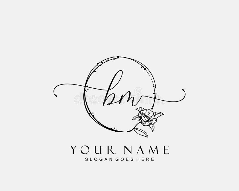 Initial BM Signature Logo Template Vector Stock Vector - Illustration ...