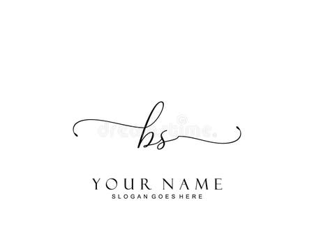 Initial BS Signature Logo Template Vector Stock Vector - Illustration ...