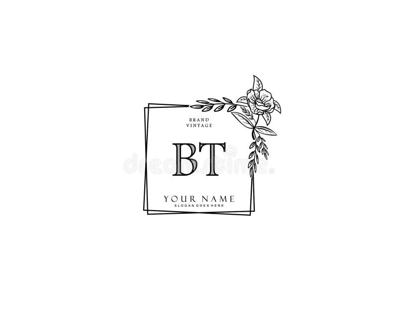 Initial BT Signature Logo Template Vector Stock Vector - Illustration ...